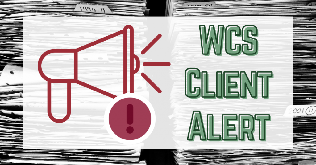 WCS Client Alert: Notice Required by May 31st to Former Employees ...